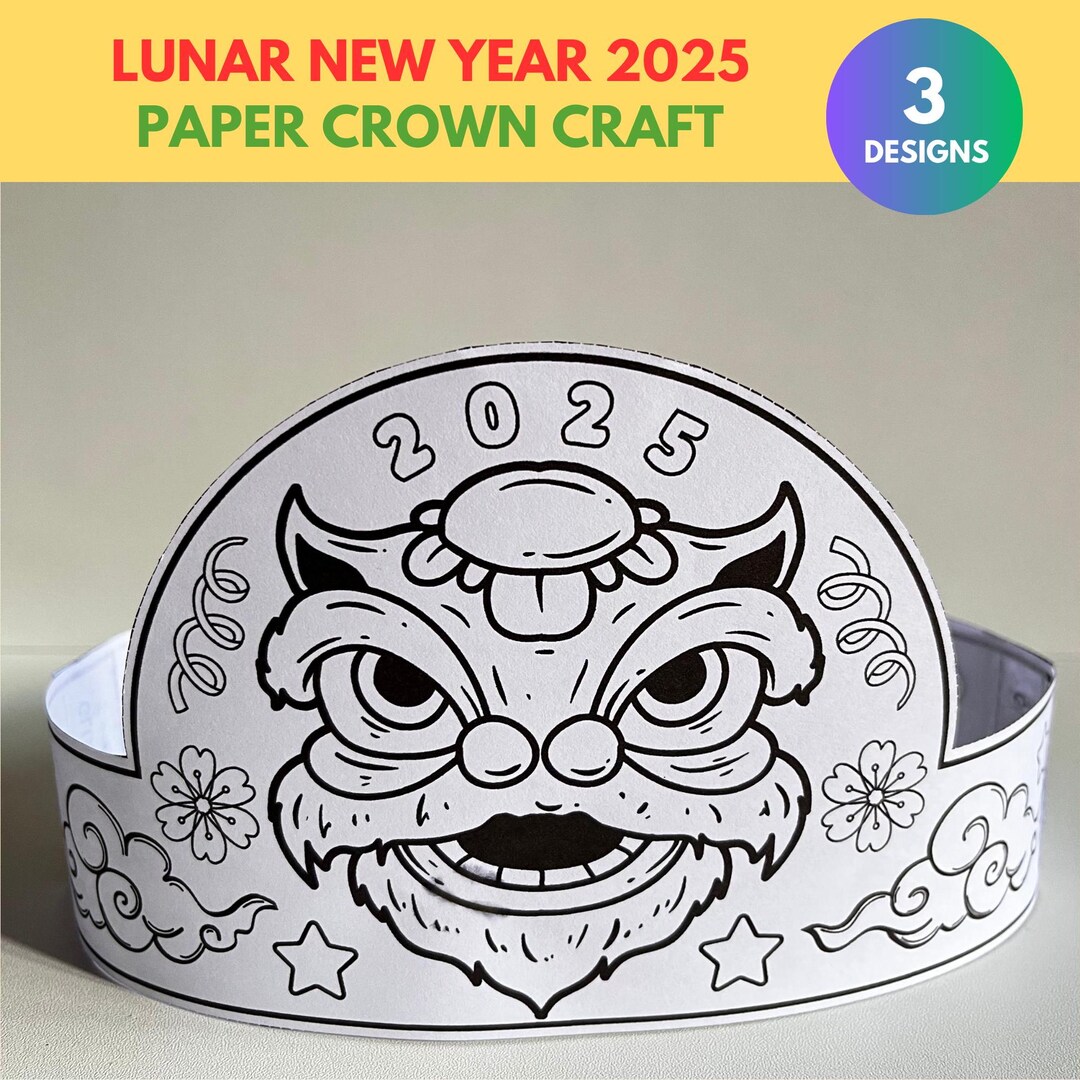 Lunar New Year Activity for Kids, Lunar New Year Paper Crown Craft ...