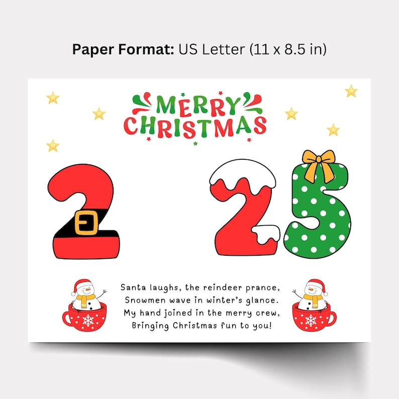 Christmas Kids Handprint Craft 2025, Santa Reindeer Snowman Activity ...