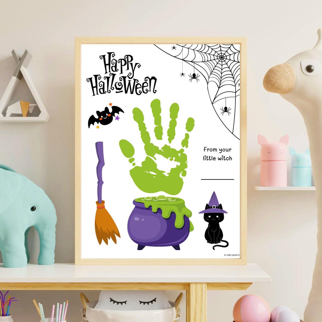 Halloween Handprint Craft: Cauldron Keepsake (digital Download, PDF) - Etsy