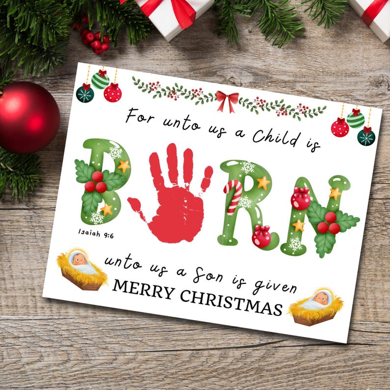 Christian Christmas Handprint Craft, Nativity Handprint Art for Kids ...