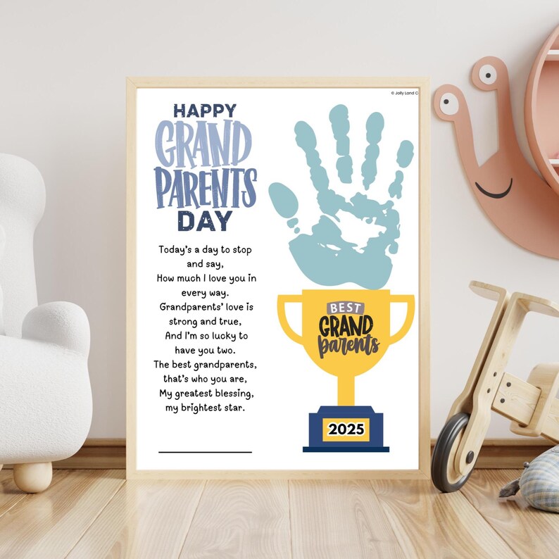 Grandparents Day Handprint Art: Heartfelt Poem Keepsake (digital ...