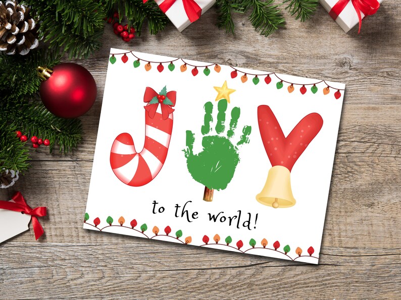 Christmas Handprint Art Bundle, 2O25 Holiday Handprint Keepsake for ...