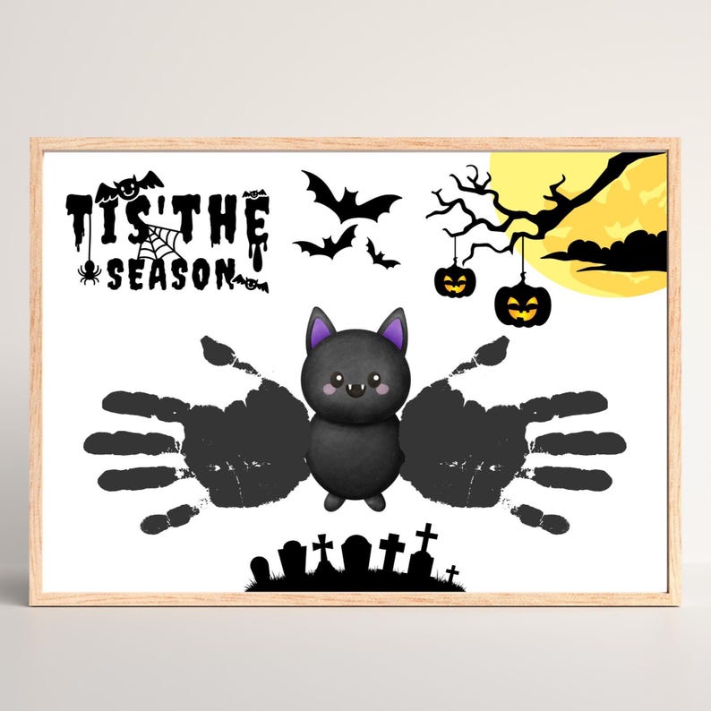 Halloween Handprint Art Bundle, Printable Handprint Crafts, Ghost ...