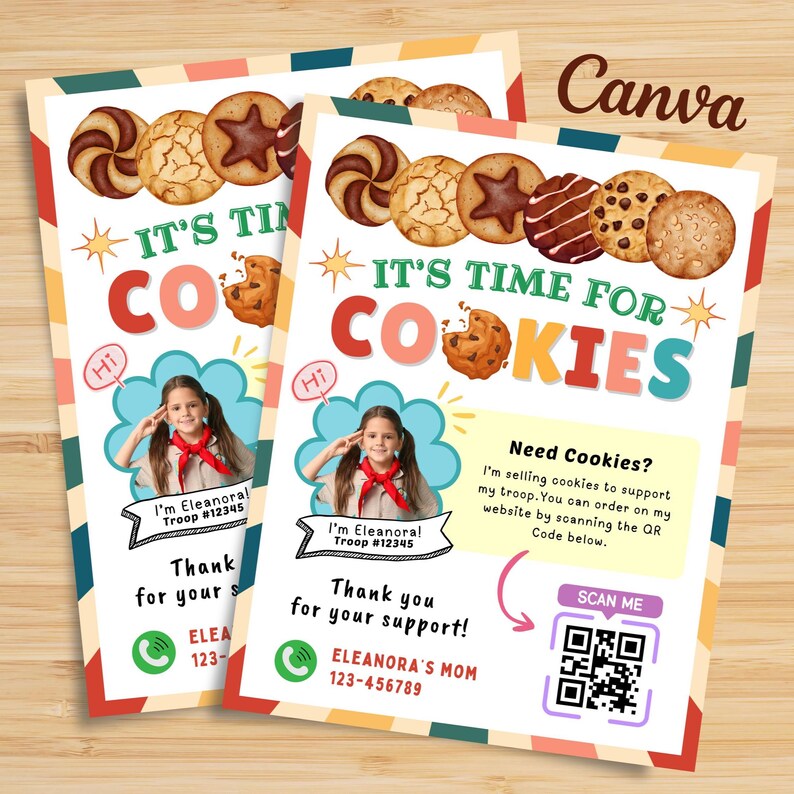 Editable Scout Cookie Sales Flyer, Cookie Season Poster, Custom Order ...