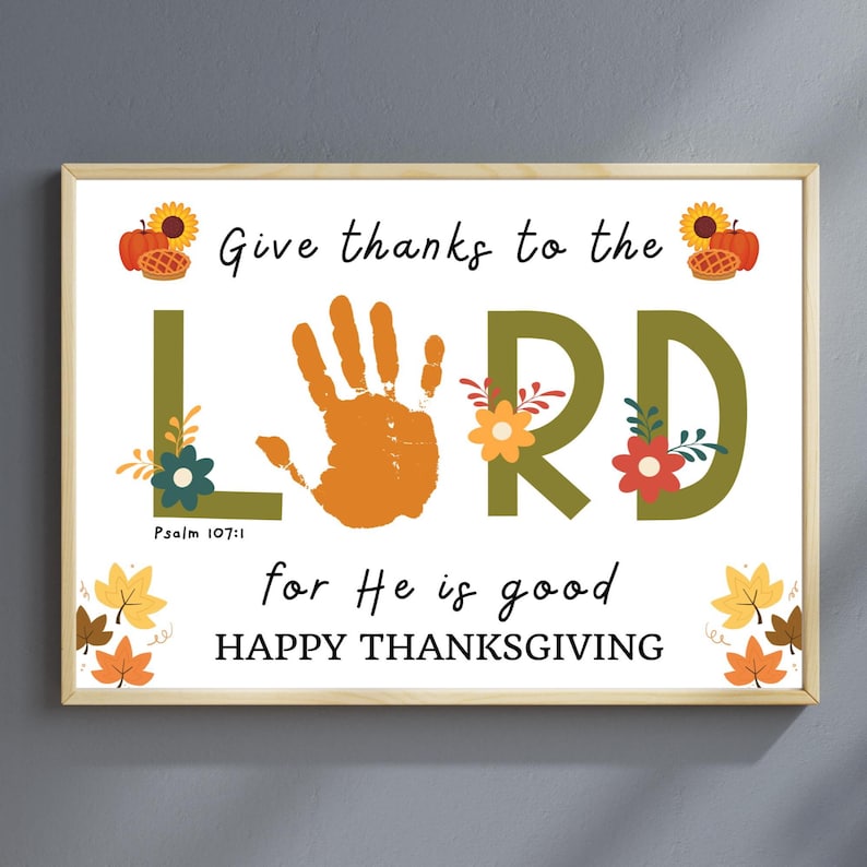 Christian Thanksgiving Craft for Kids, Give Thanks to the Lord ...