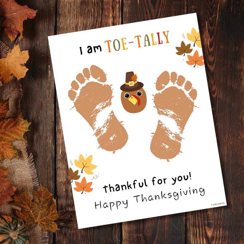 Thanksgiving Footprint Craft for Kids, Toe-tally Thankful Turkey Art ...