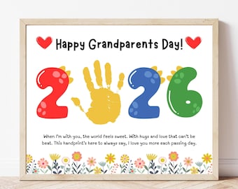 Grandparents Day Handprint Craft, 2026, Happy Grandparents Day ...