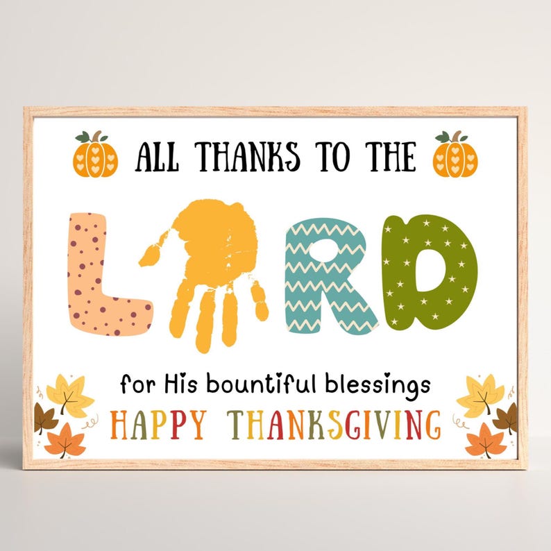 Christian Thanksgiving Craft for Kids, Give Thanks to the Lord ...