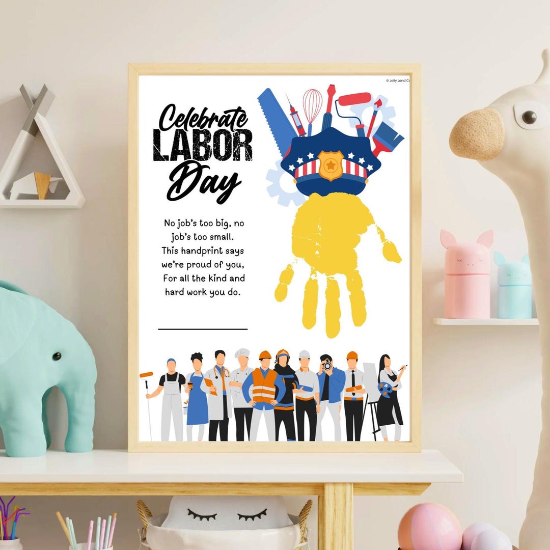 Labor Day Handprint Craft: Community Helpers Keepsake (PDF Download) - Etsy