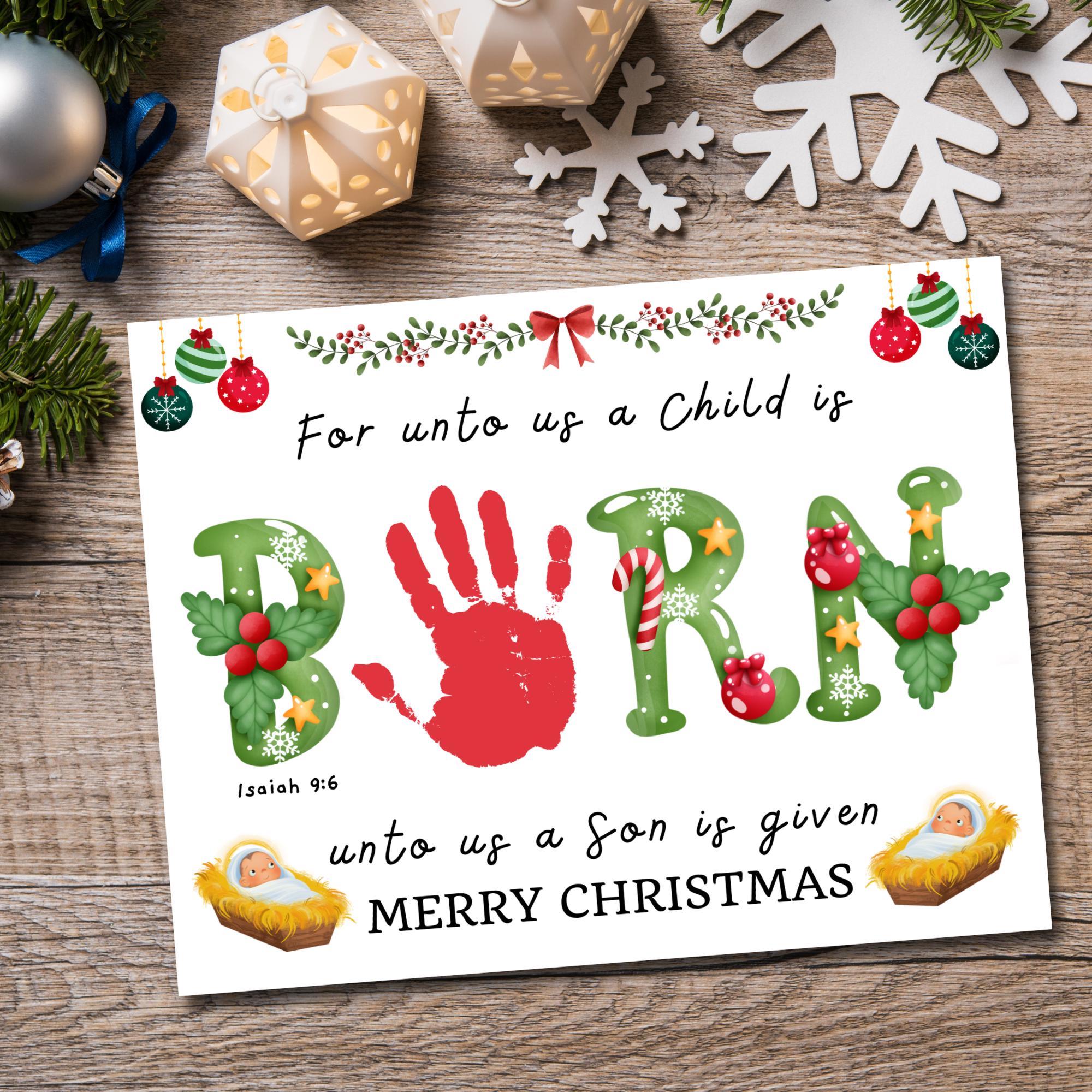 Christian Christmas Handprint Craft, Nativity Handprint Art for Kids ...