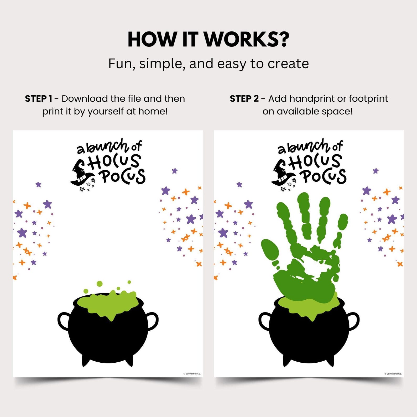 Cauldron Handprint Craft: Halloween Poem Keepsake (digital Download ...