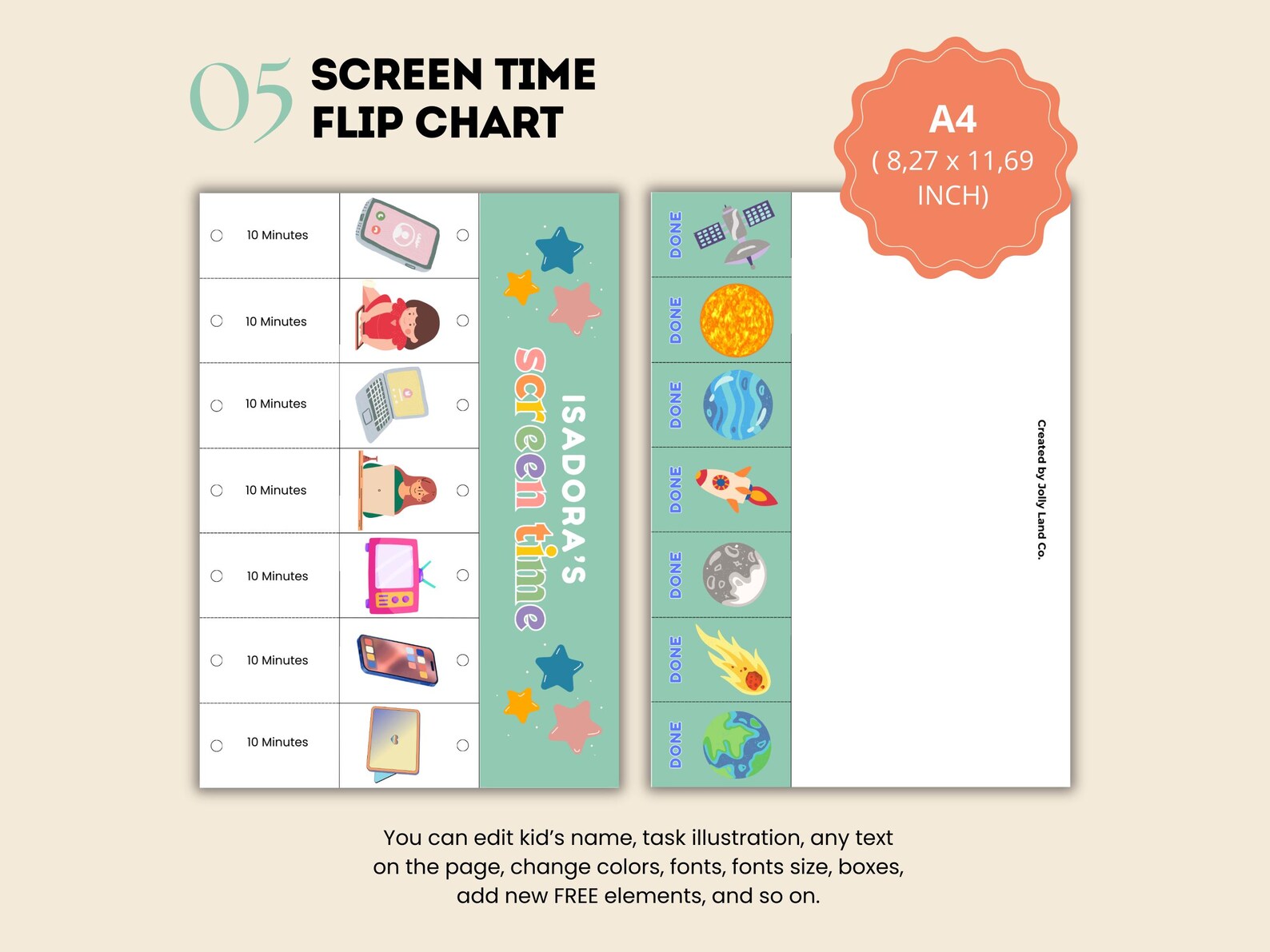 Kids Flip Routine Chart: Editable Visual Schedule (canva PDF) - Etsy