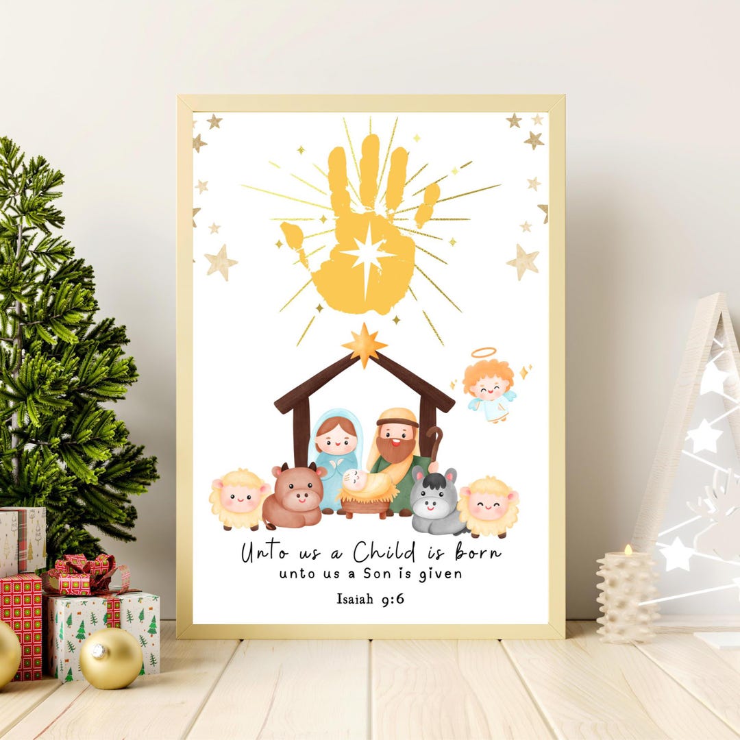 Christmas Handprint Art, Nativity Handprint Craft, Sunday School ...