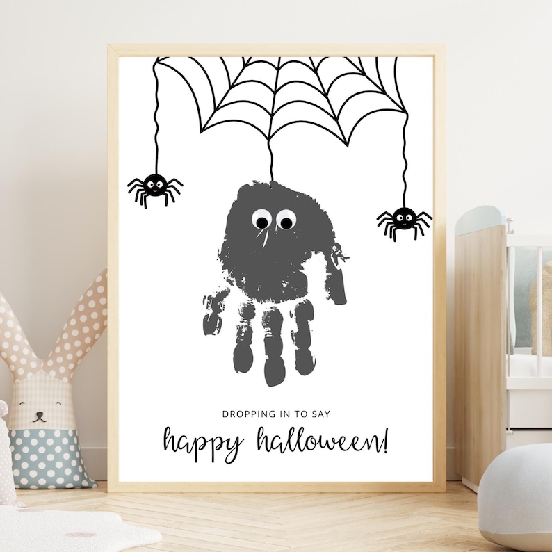 Spider Handprint Craft: Halloween Keepsake Art (digital Download, PDF ...