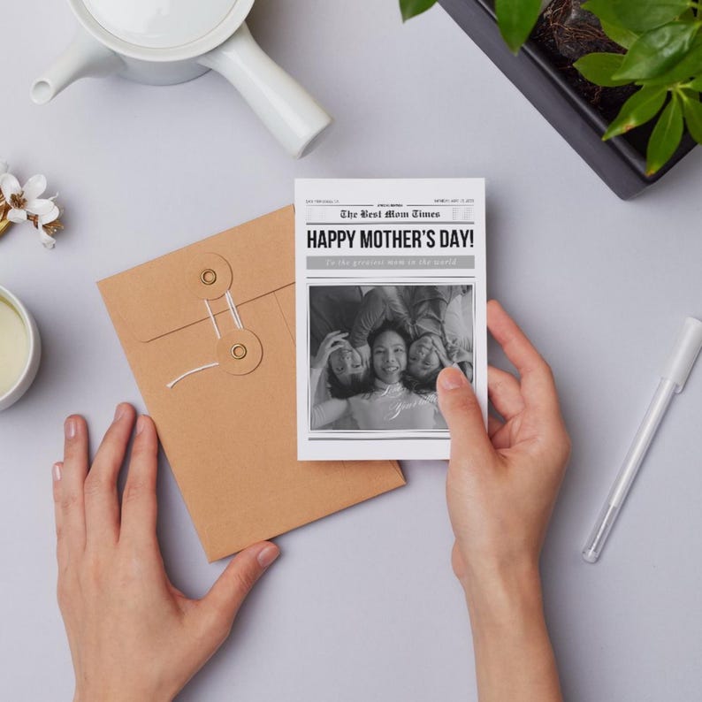 Editable Mother's Day Newspaper Template, Personalized Mother's Day ...