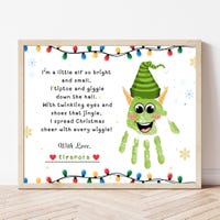 Christmas Tree Handprint Poem Art, Holiday Keepsake Craft, DIY Xmas ...