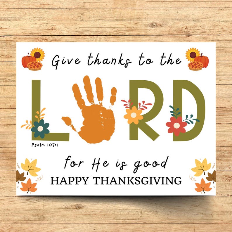 Christian Thanksgiving Craft for Kids, Give Thanks to the Lord ...
