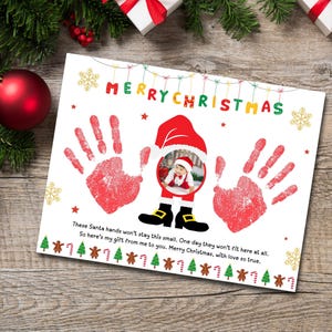 Christmas Handprint Art With Poem, Kids Handprint Craft for Toddler ...
