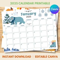 Classic Monthly Calendar Template Design With Saints Mexico 2025 Vector ...