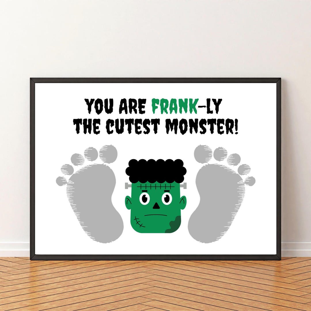 Frankenstein Handprint Craft: Spooky Halloween Keepsake Art (digital ...