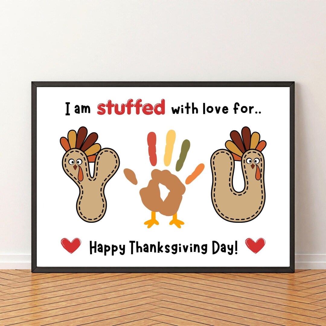 Turkey Handprint Art Craft, Thankful Turkey Fall Preschool Craft ...