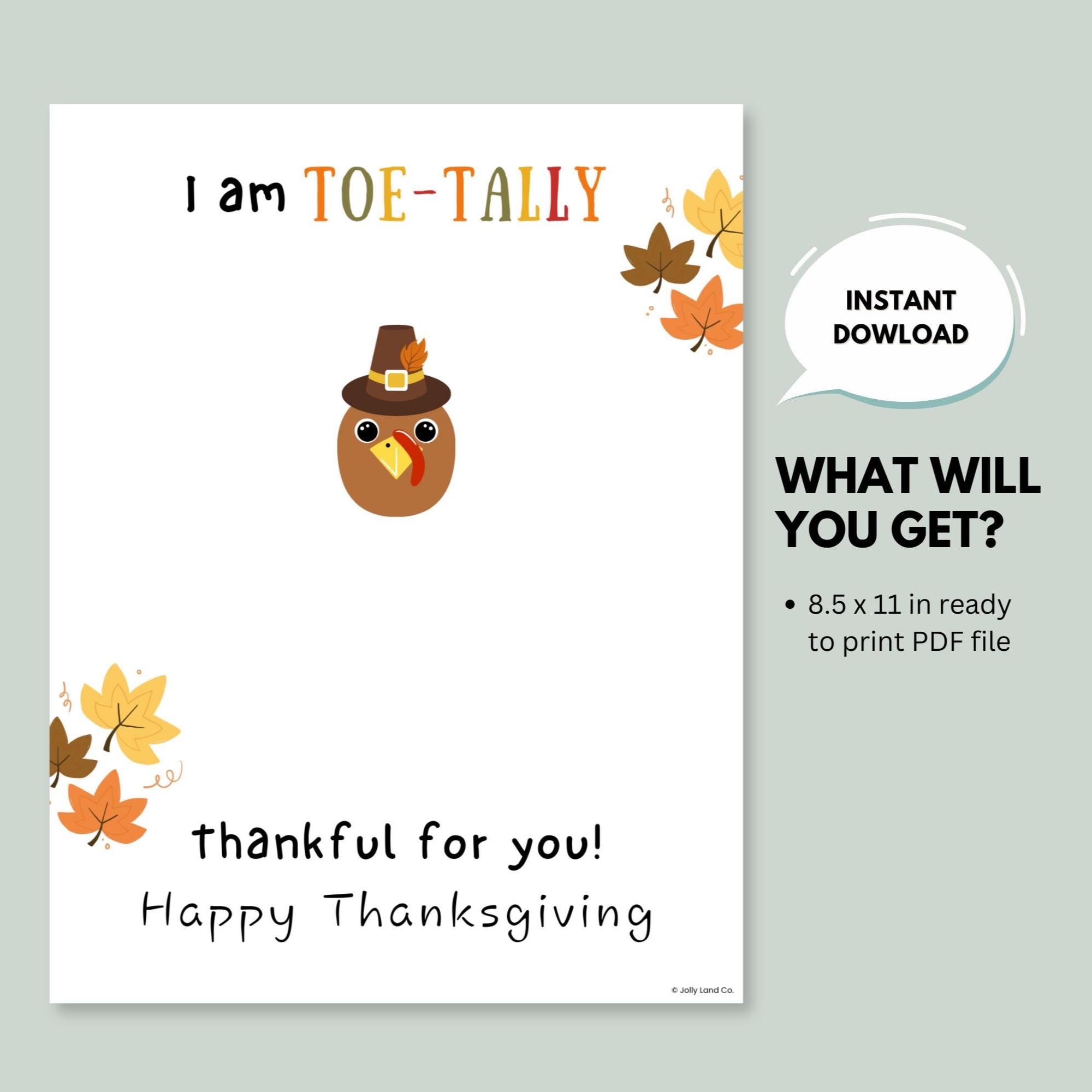 Thanksgiving Footprint Craft for Kids, Toe-tally Thankful Turkey Art ...