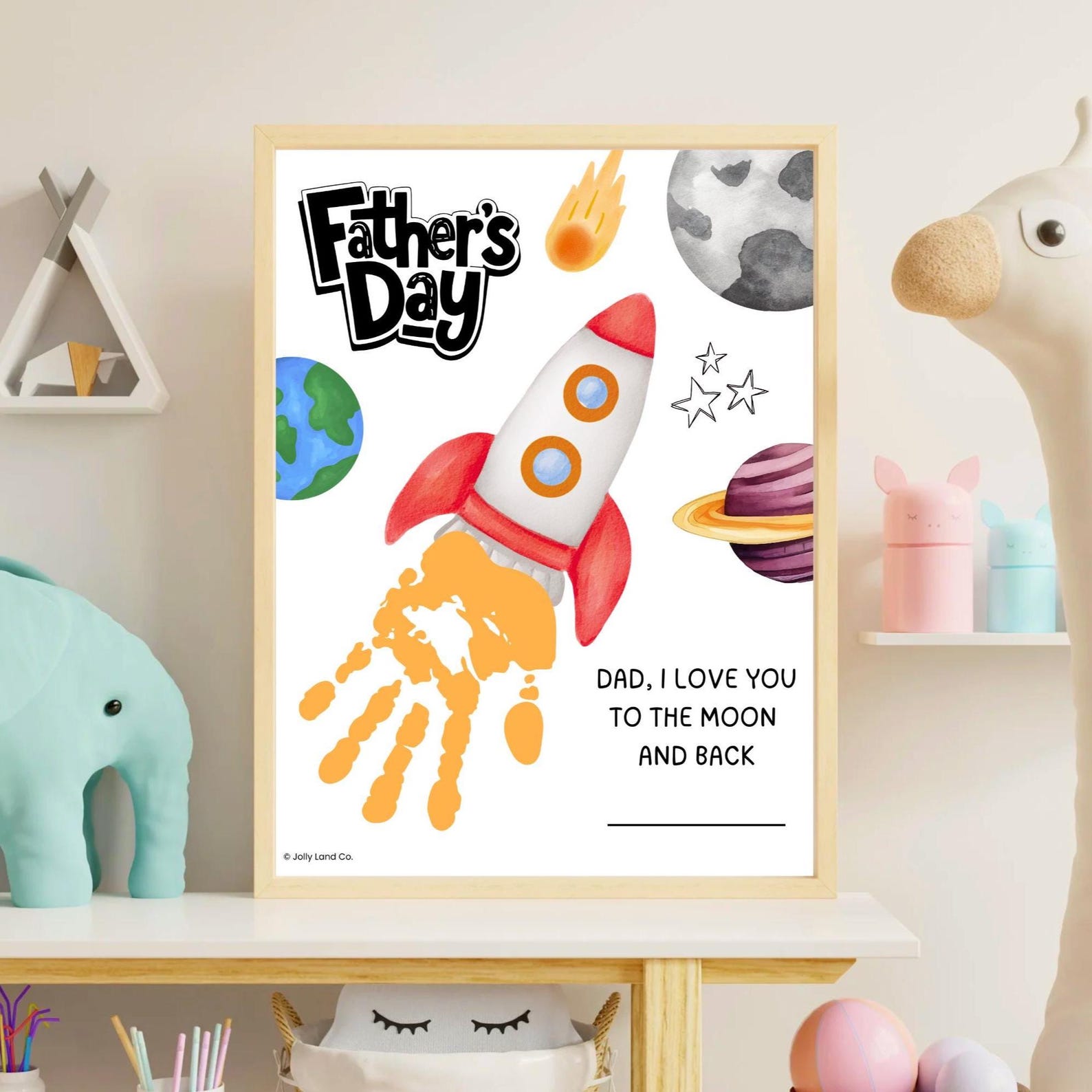 Father's Day Handprint Art Bundle: DIY Keepsake Gift (digital Download ...