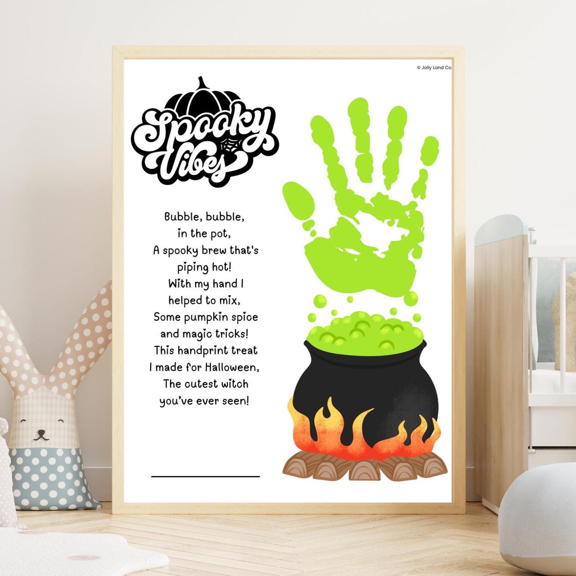 Cauldron Handprint Halloween Craft: Keepsake Poem Art (digital Download ...