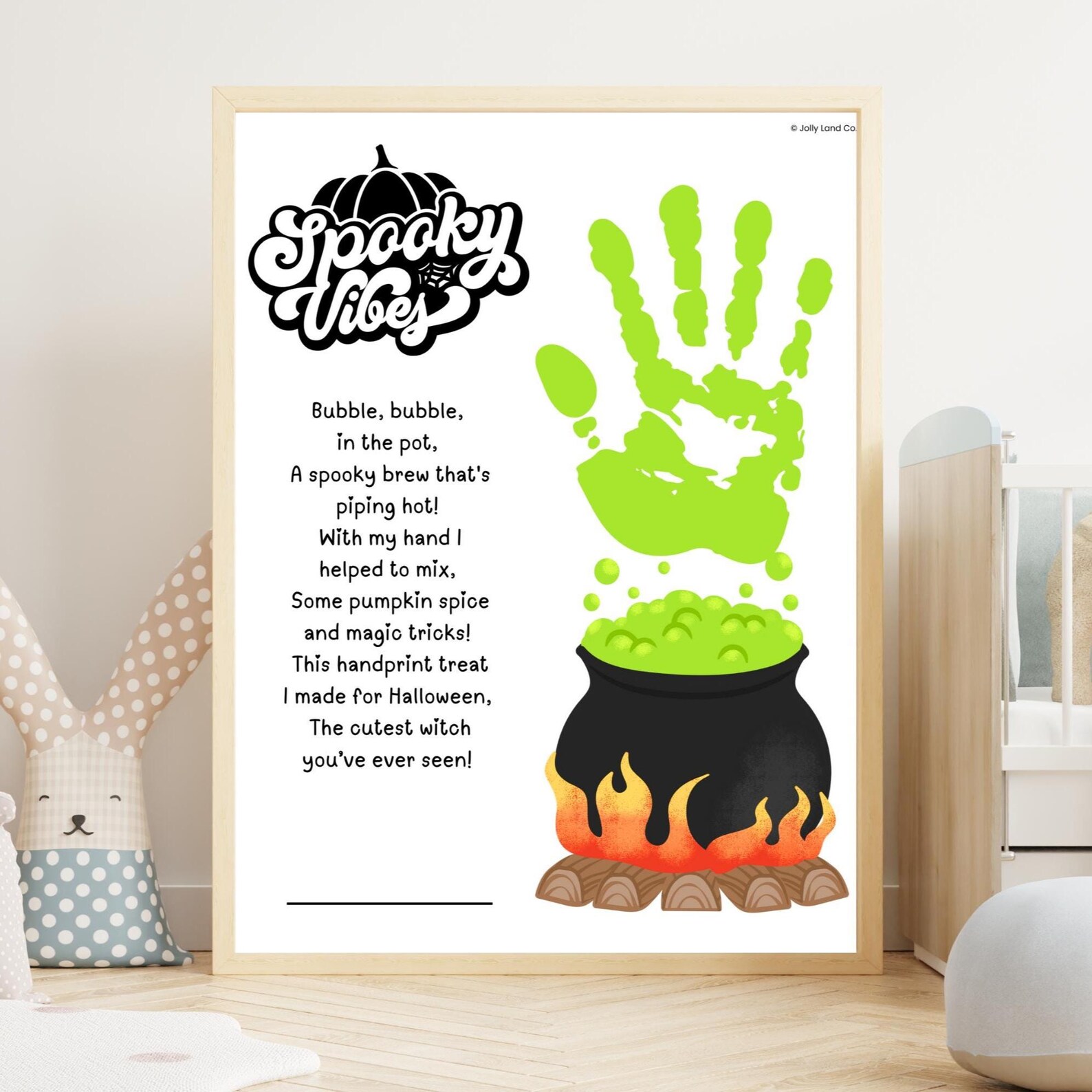 Cauldron Handprint Halloween Craft: Keepsake Poem Art (digital Download ...