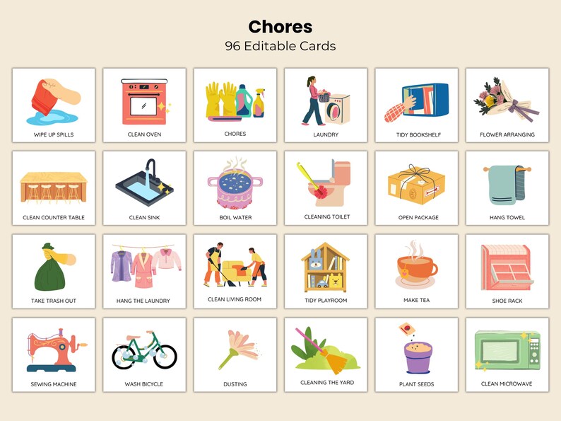 Daily Routine Cards Visual Schedule Toddler Routine Chart for Kids ...