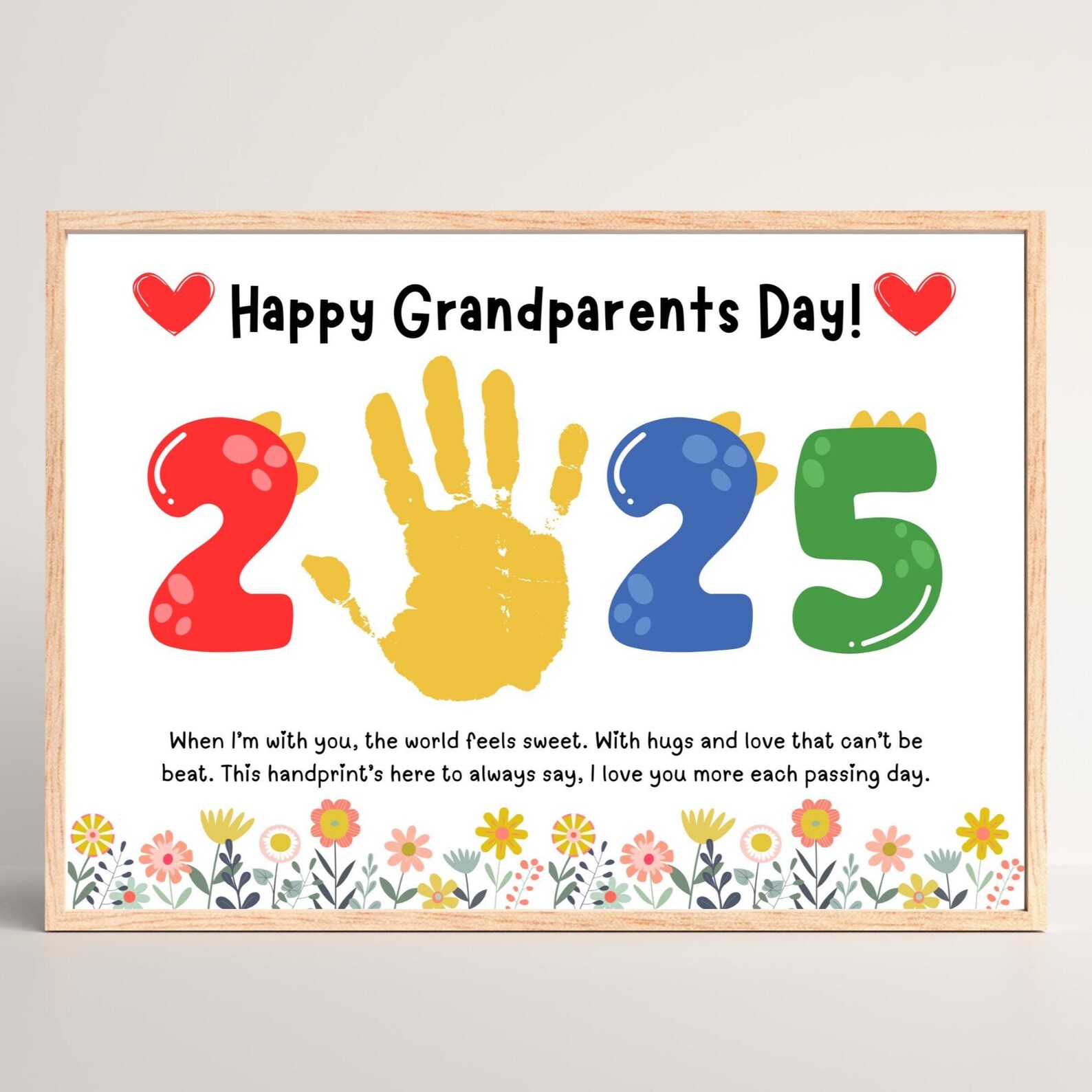 Grandparents Day Handprint Craft, 2025, Happy Grandparents Day ...