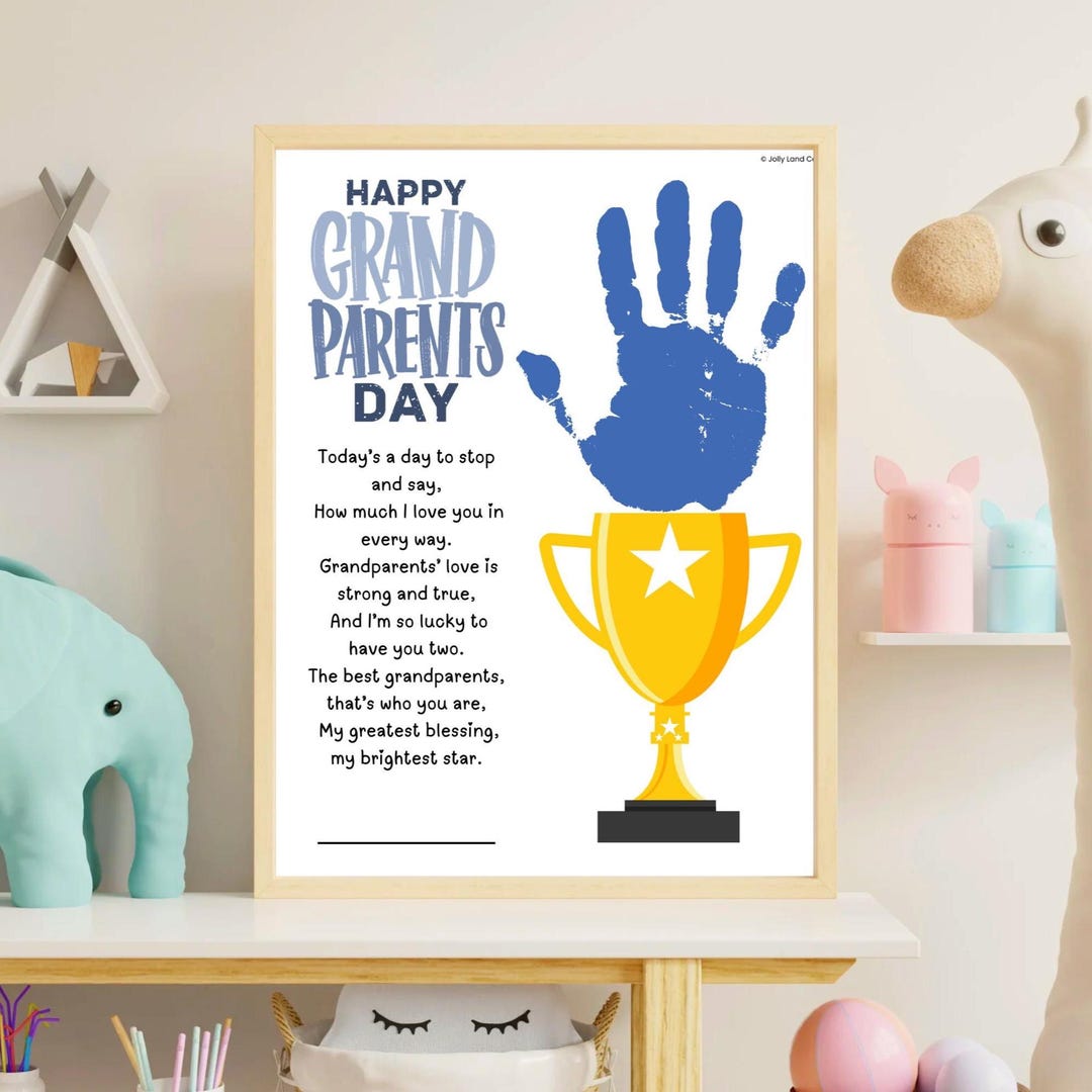 Grandparents Day Handprint Art: Keepsake Poem Gift (digital Download ...