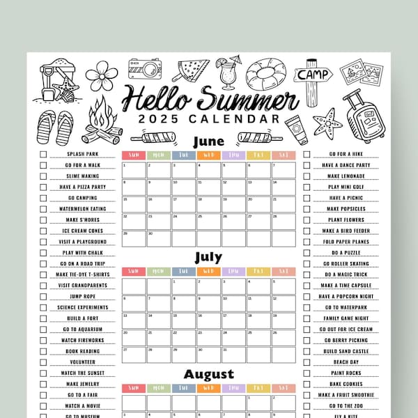 Summer of Fun Poster - Etsy