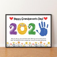 Grandparents Day Handprints, DIY Gift for Grandma - Etsy