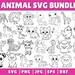 Animals Outline Svg,safari Animals Png,cute African Jungle Animal ...