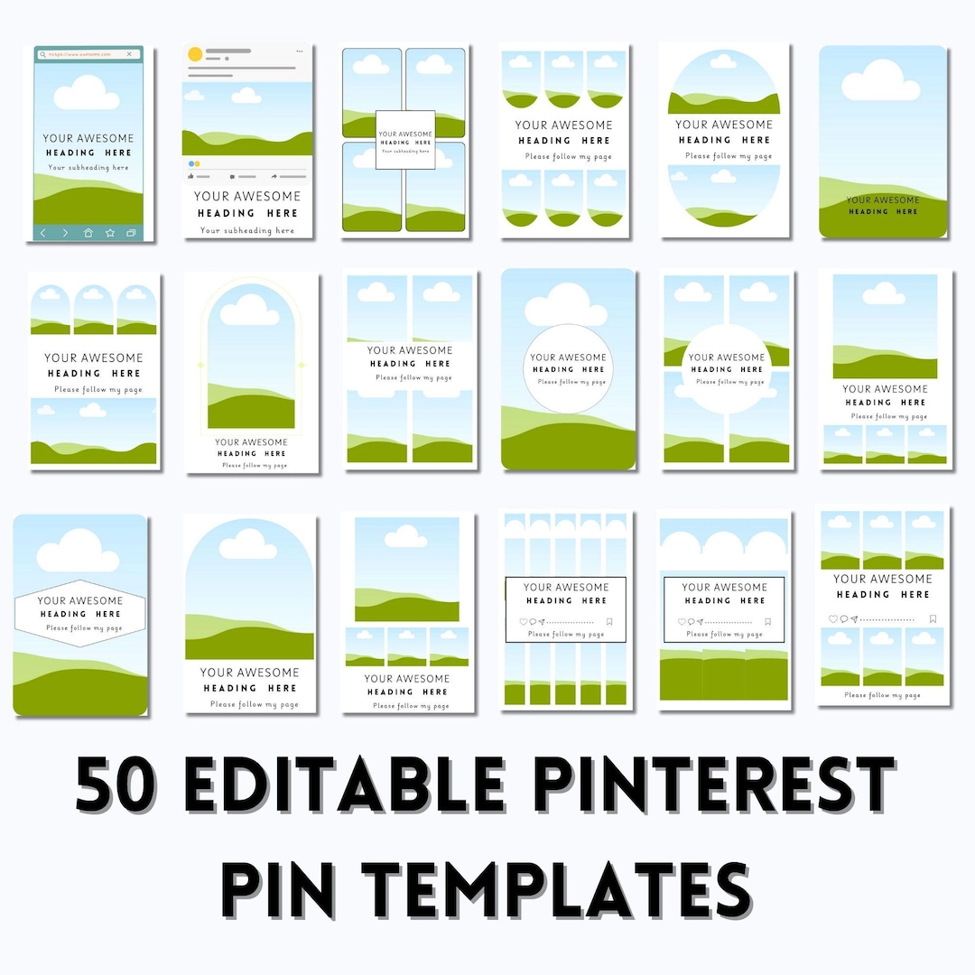 Editable Pinterest Pin Templates ,canva Pinterest Template for Bloggers ...