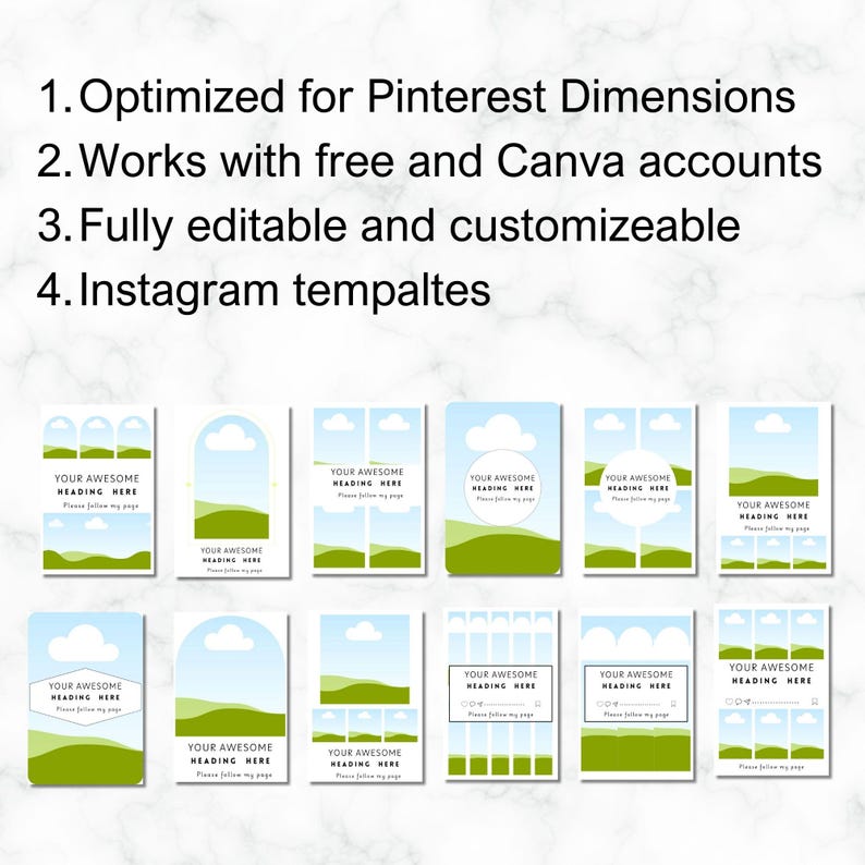 Editable Pinterest Pin Templates ,canva Pinterest Template for Bloggers ...