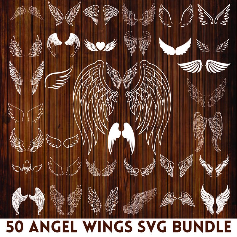 Angel Wing Svg - Etsy