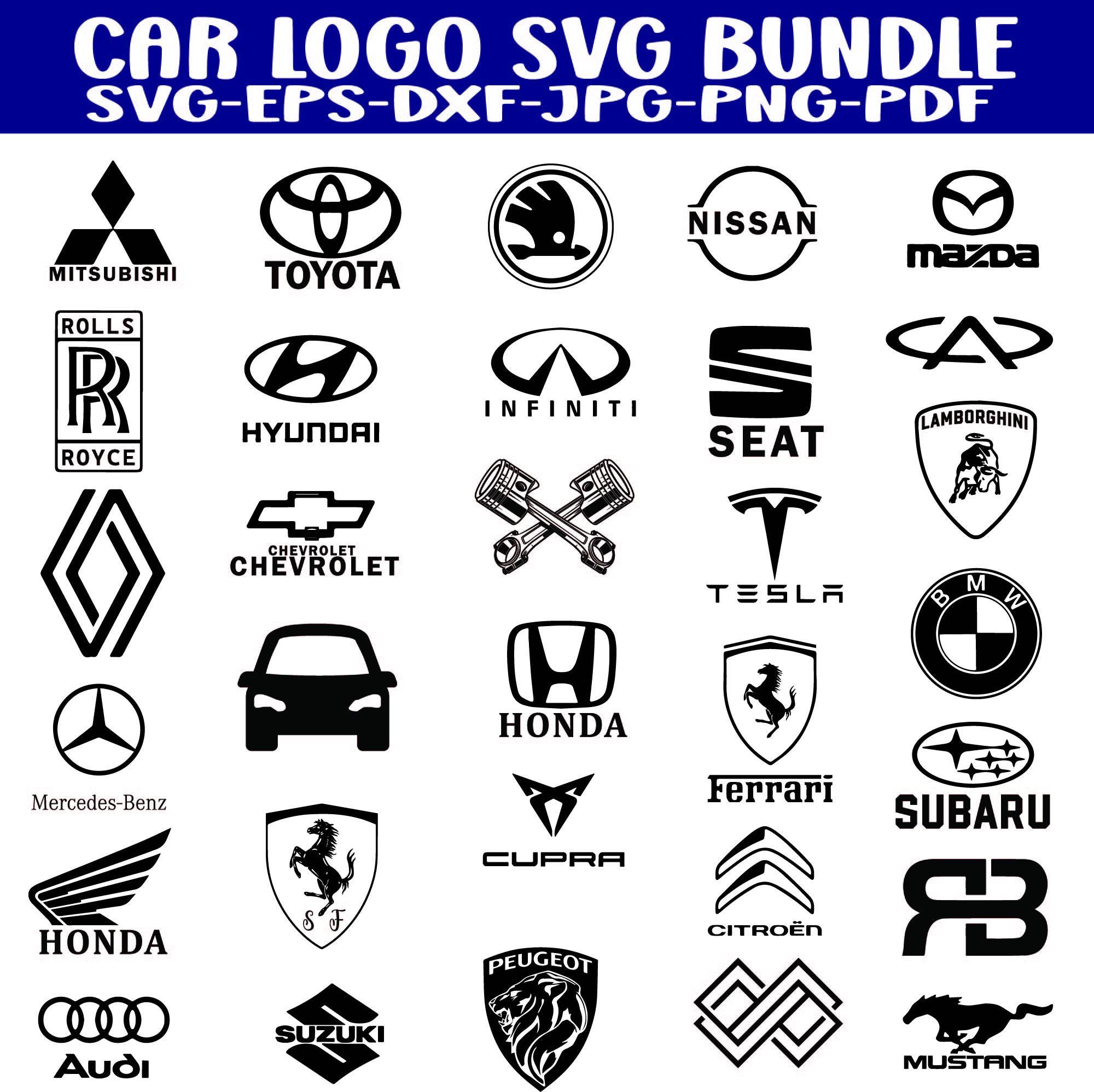 Car Logo Svg Bundle, Car Svg Design, Car Logo Png, Car Logo Png Bundle ...