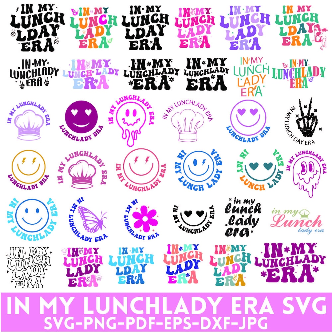 Lunch Lady Svg Bundle,lunch Lady Shirt Design Bundle,svg, Png, Esp, Dxf ...