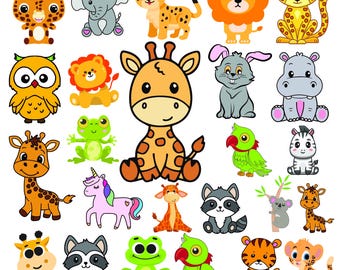 Safari Animals Outline Svg,safari Animals Png,cute African Jungle ...