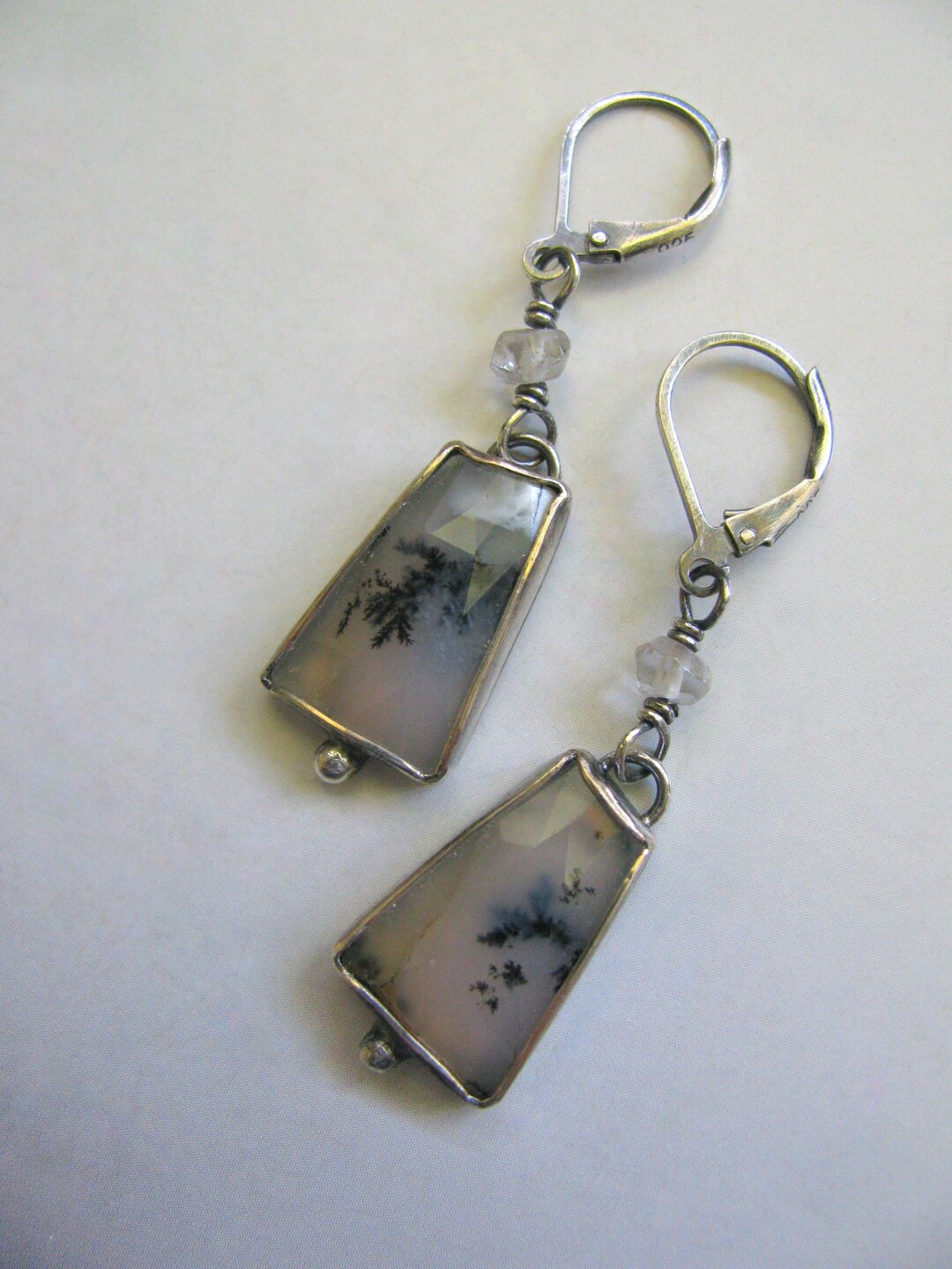 Small Dangle Earrings, Sterling Silver and Stone Earrings, Handmade ...