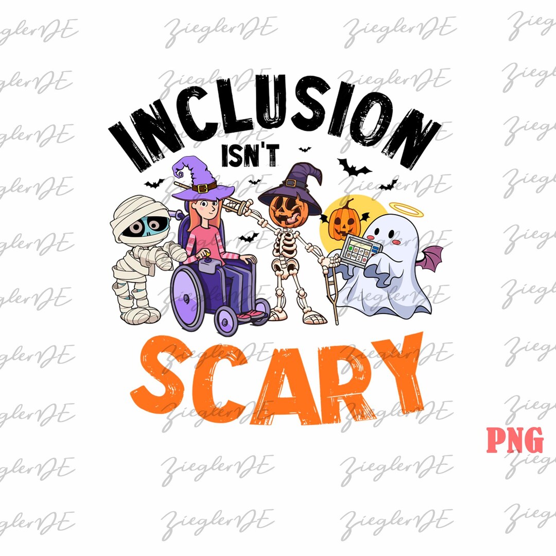 Inclusion Isn't Scary Png, SLP Halloween Png, Sped Teacher Png ...