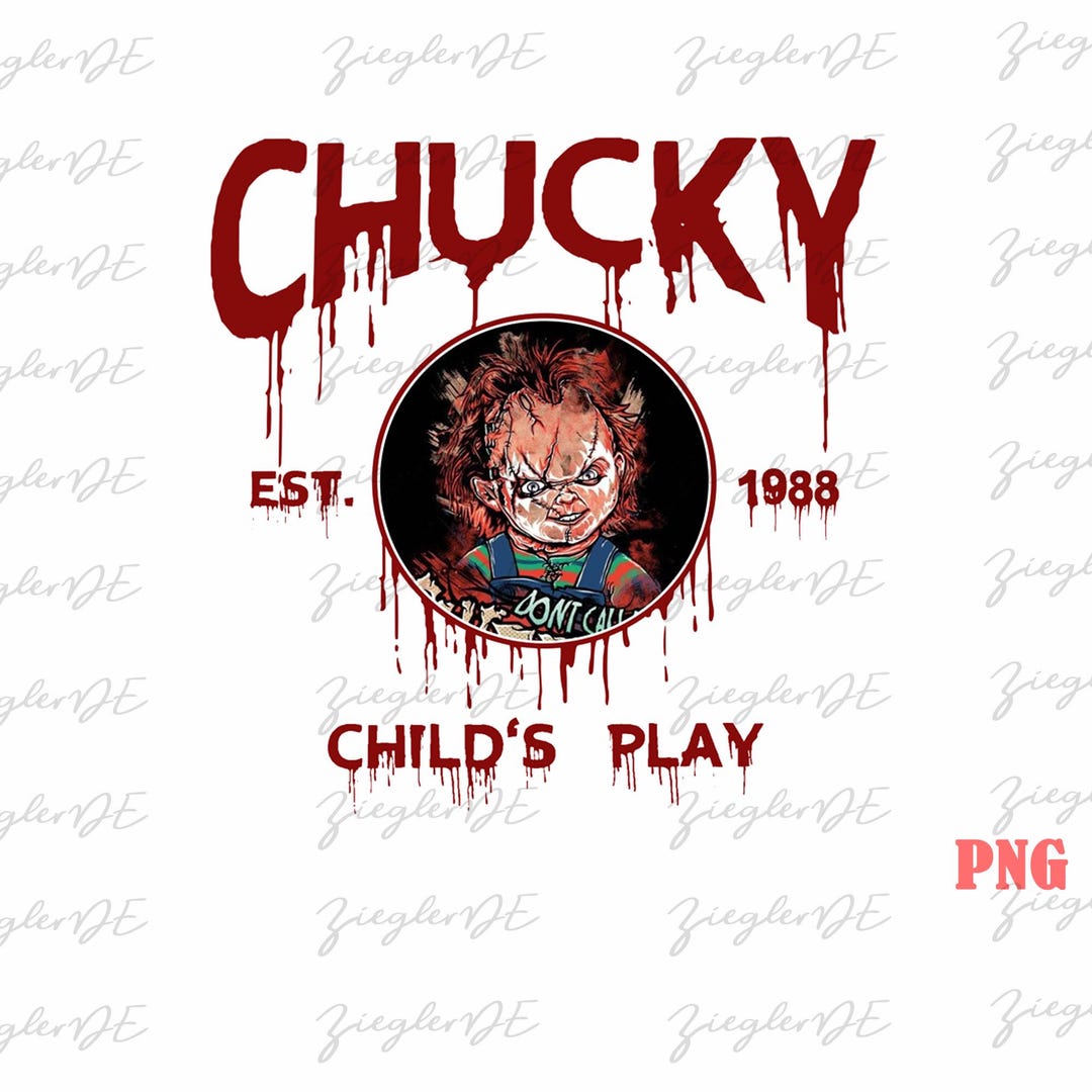 Chucky Horror Bootleg Png, Chucky Vintage Homage Png, Killer Character ...
