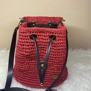 100% Handmade Red Bag - Woven With Paper Cord - Etsy