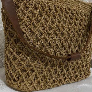 100% Handmade Shimmering Raffia Knit Bag - Sustainable Design With ...