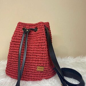 100% Handmade Red Bag - Woven With Paper Cord - Etsy