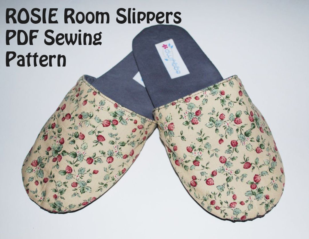 Instant Download PDF Pattern - ROSIE Adult Room Slippers PDF Sewing ...