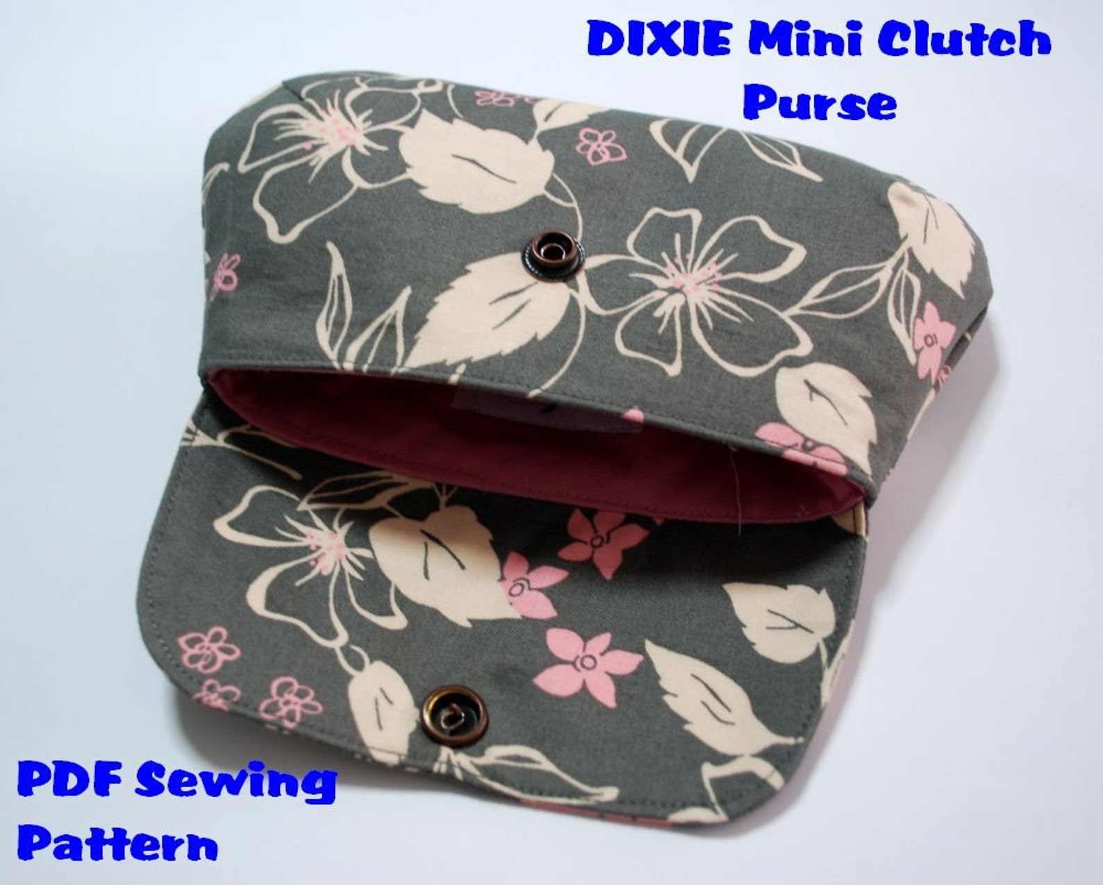 Instant Download PDF Pattern - DIXIE Mini Clutch Purse PDF Sewing ...