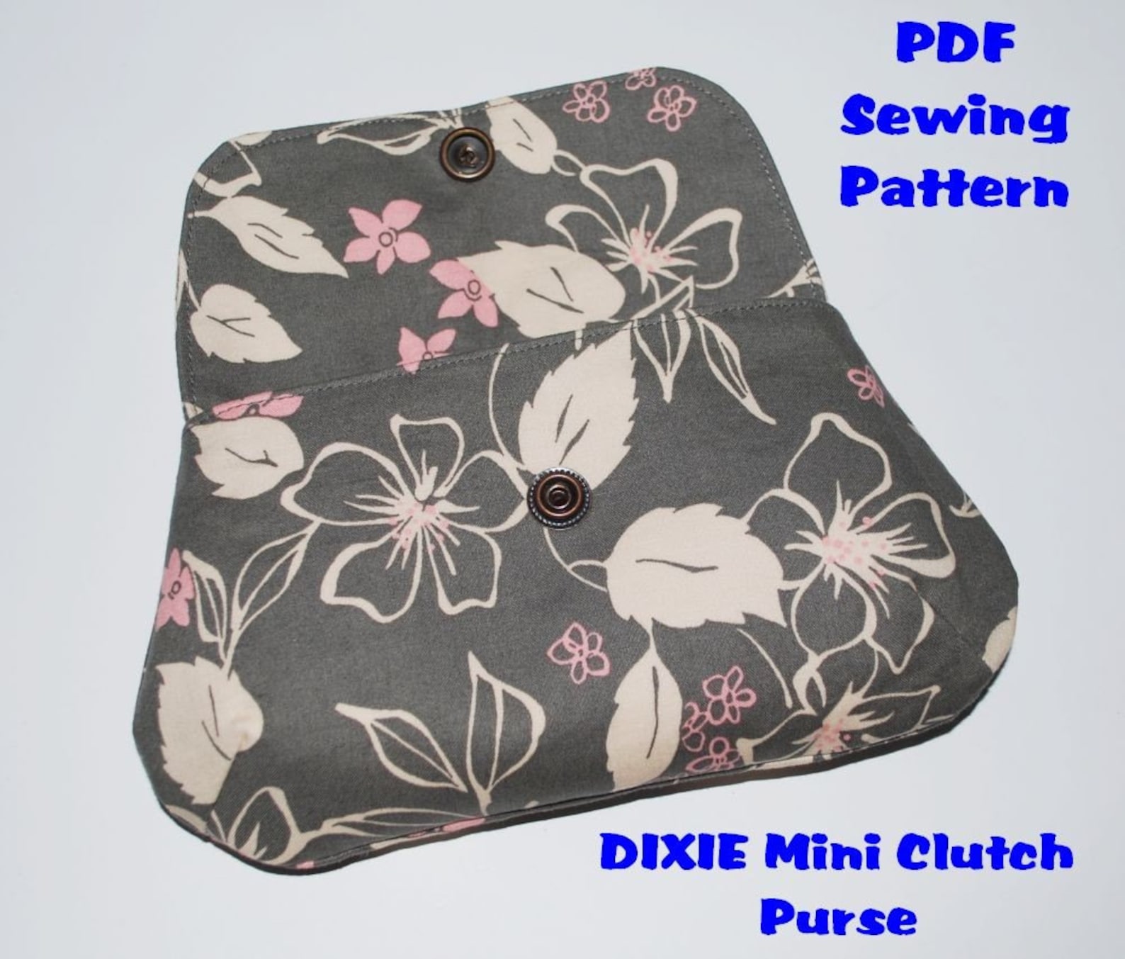 Instant Download PDF Pattern - DIXIE Mini Clutch Purse PDF Sewing ...